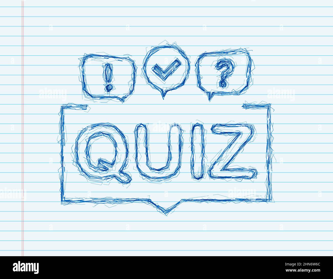 Quiz logo with speech bubble symbols, concept of questionnaire show ...