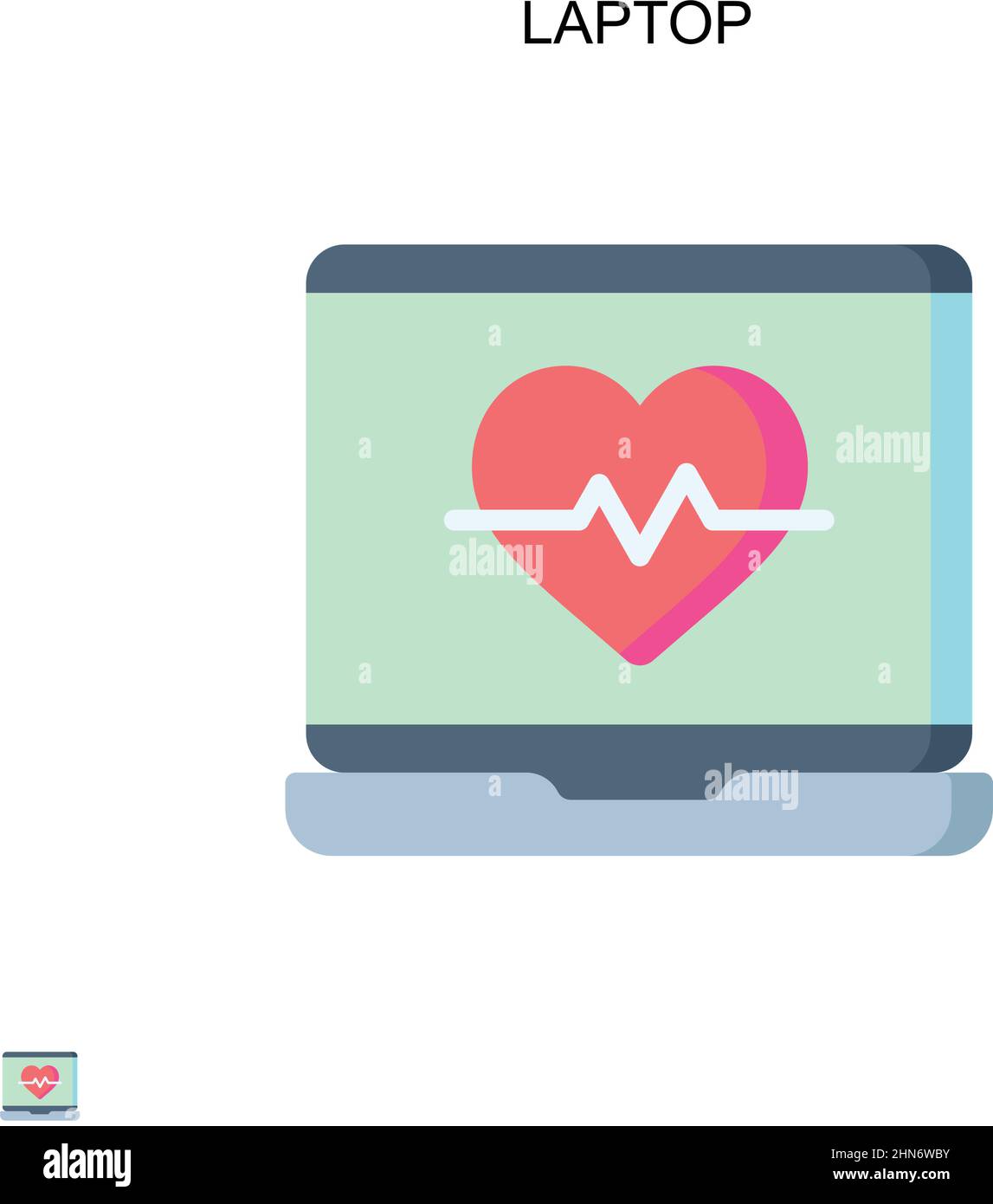 Laptop icon white Stock Vector Images - Alamy