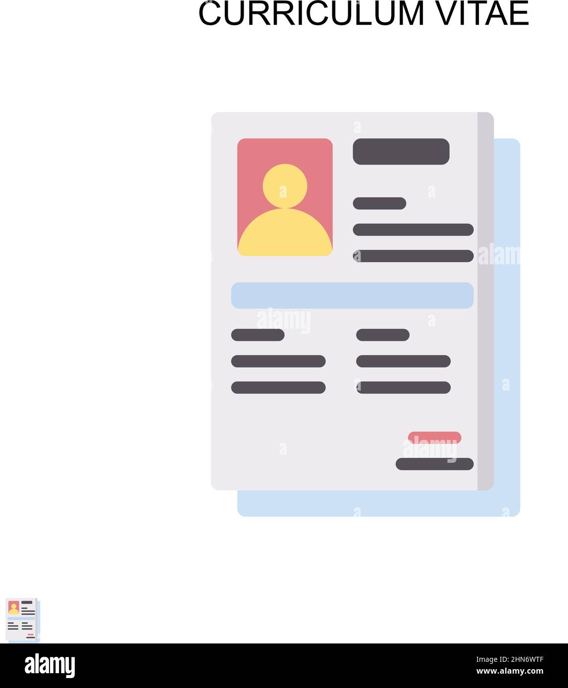 Curriculum vitae Simple vector icon. Illustration symbol design ...