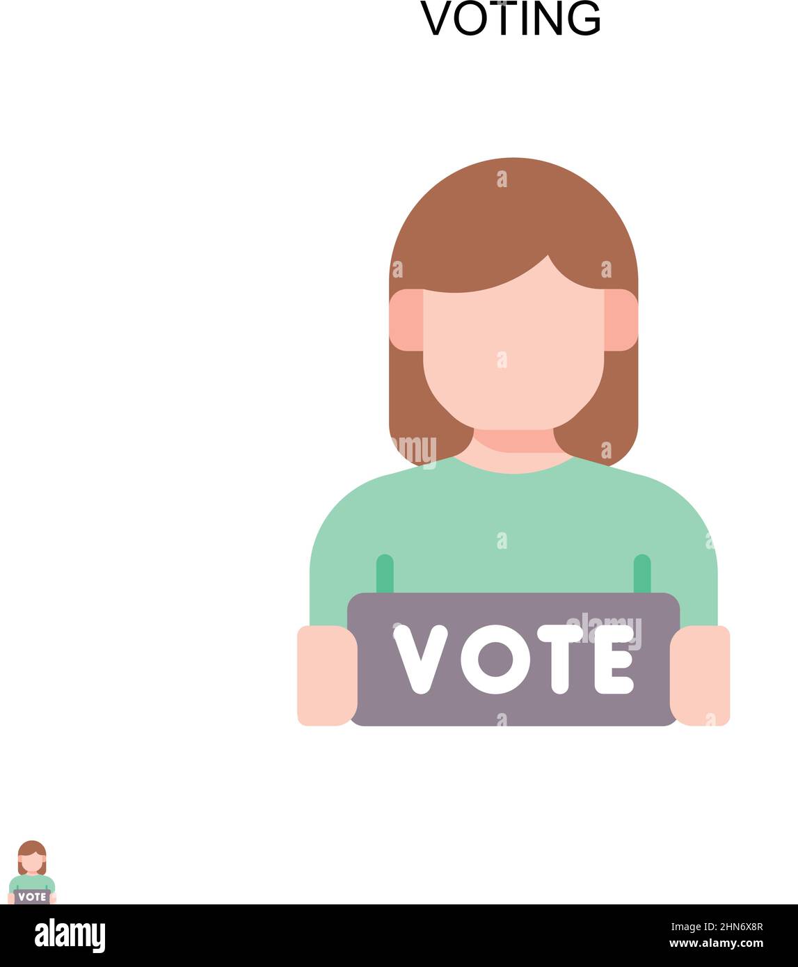 Voting Simple vector icon. Illustration symbol design template for web ...