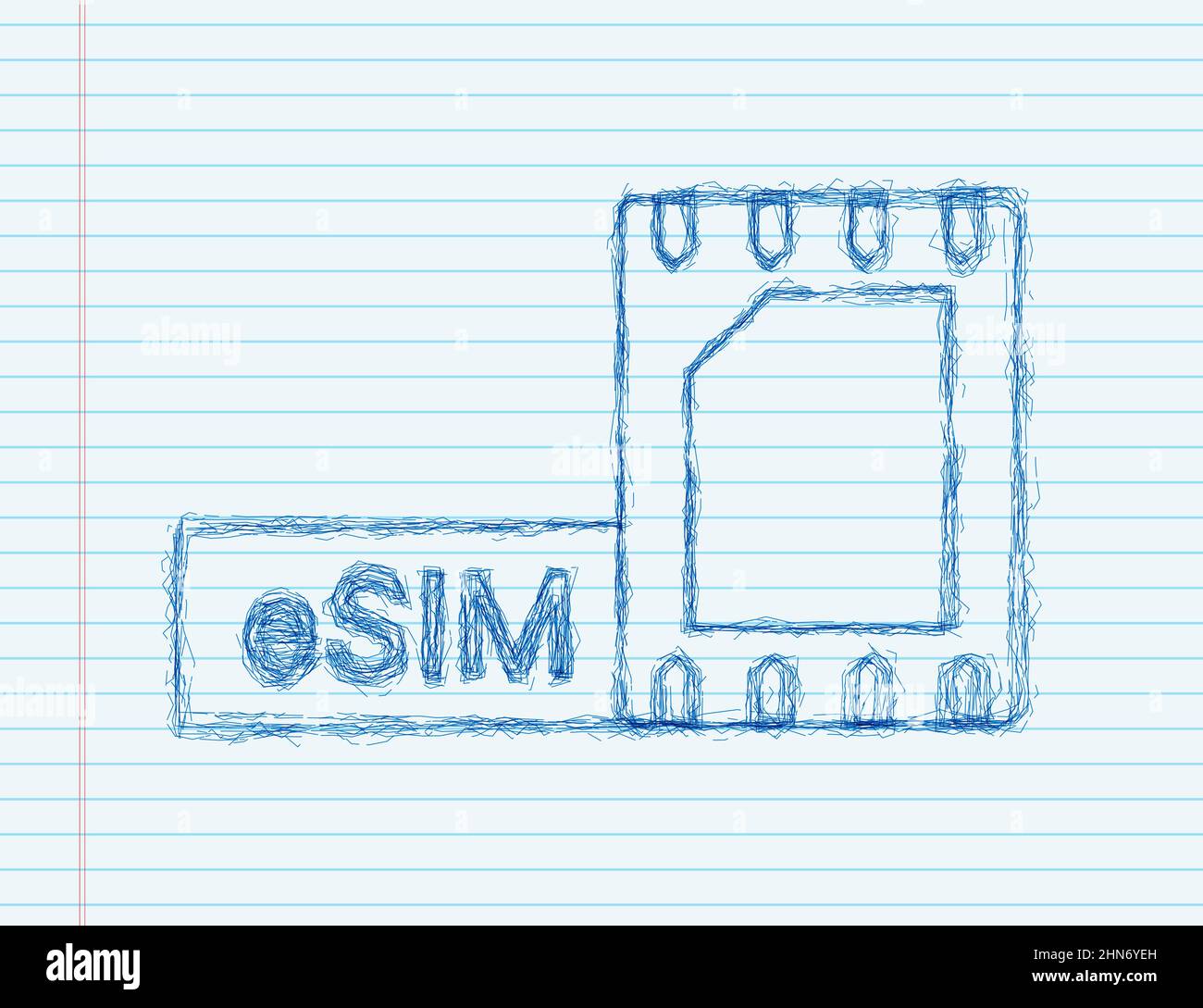 eSIM Embedded SIM card icon symbol concept. New chip mobile cellular ...