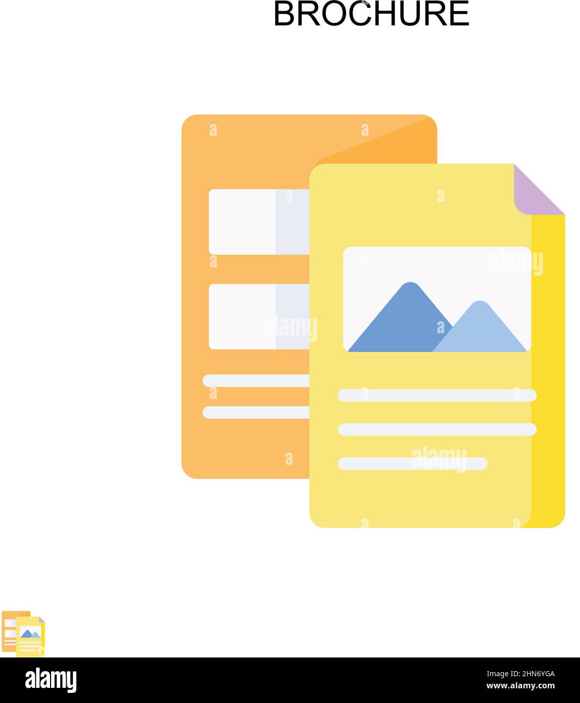 Brochure Simple vector icon. Illustration symbol design template for web mobile UI element Stock ...