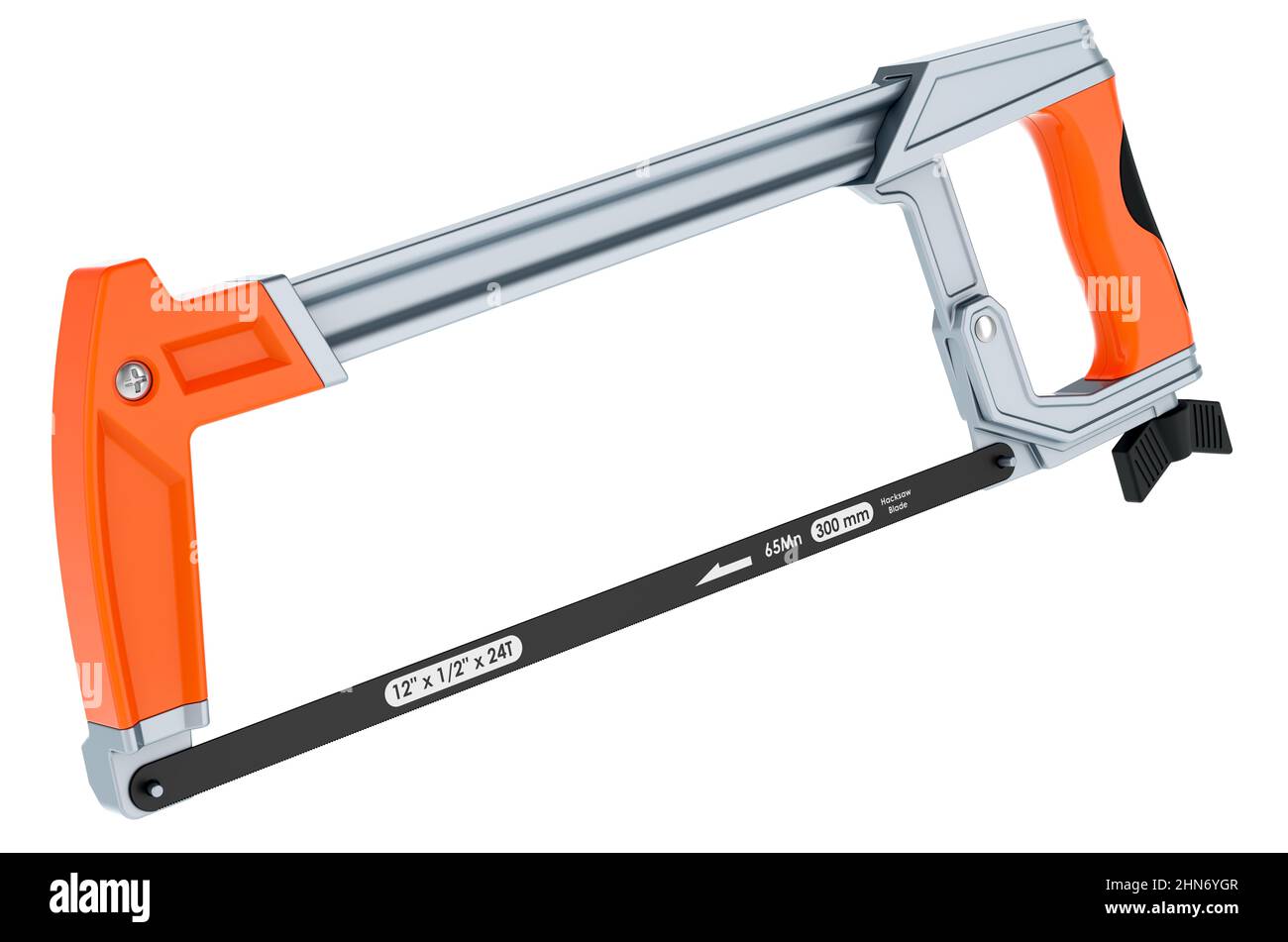 Hacksaw, 3D rendering isolated on white background Stock Photo - Alamy