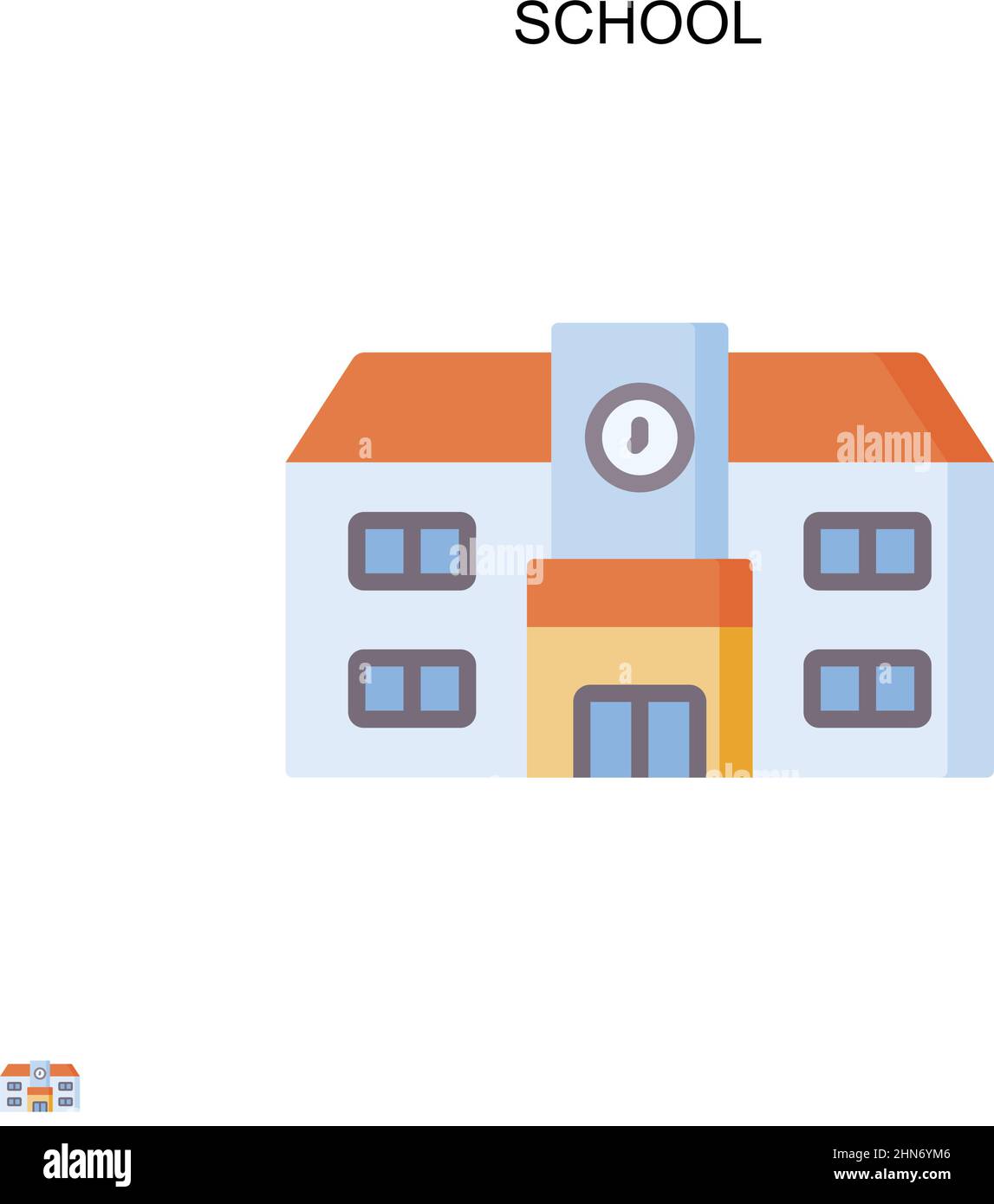 School Simple vector icon. Illustration symbol design template for web ...