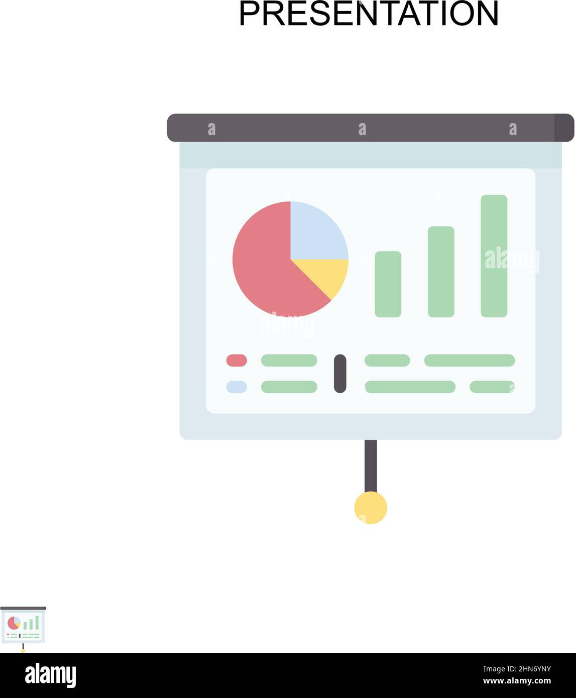 Presentation Simple vector icon. Illustration symbol design template ...
