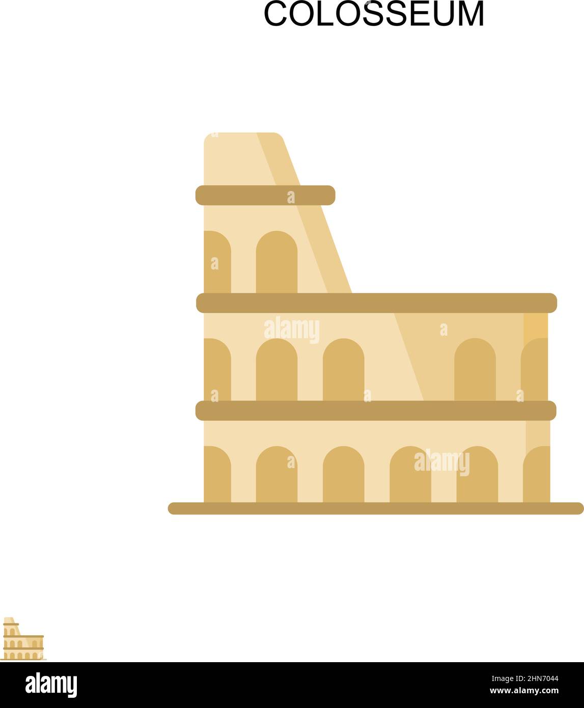 Colosseum Simple vector icon. Illustration symbol design template for ...