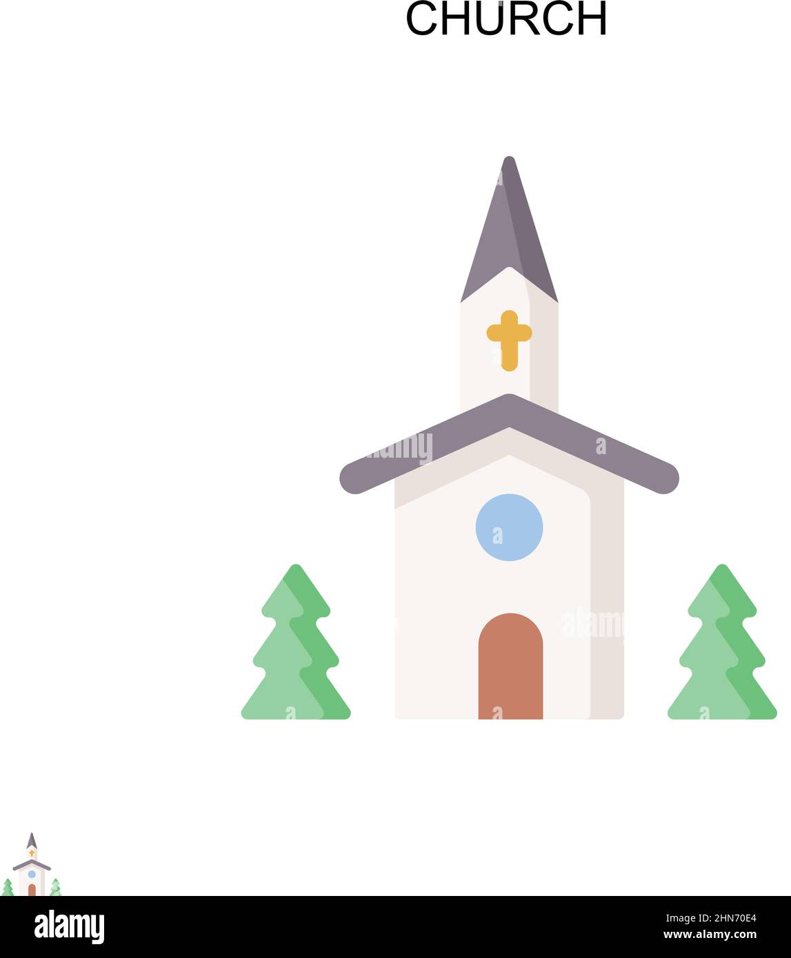 Church Simple vector icon. Illustration symbol design template for web ...