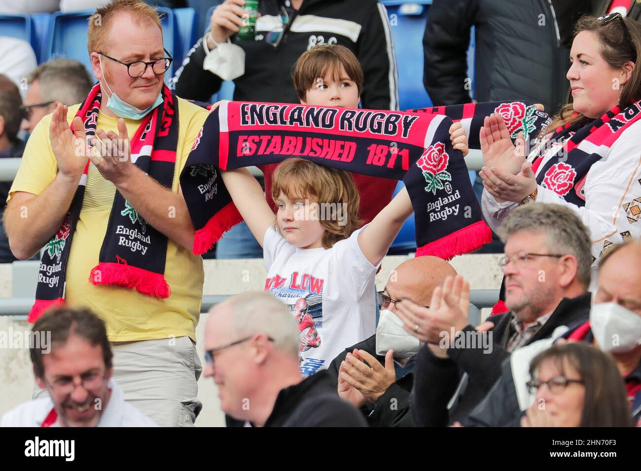 Olimpico stadium, Rome, Italy, February 13, 2022, England fan during ...