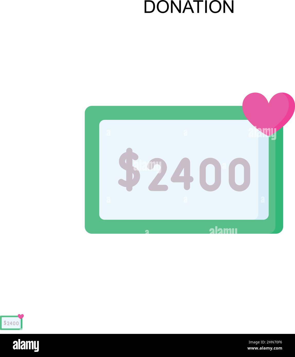 Donation Simple vector icon. Illustration symbol design template for ...