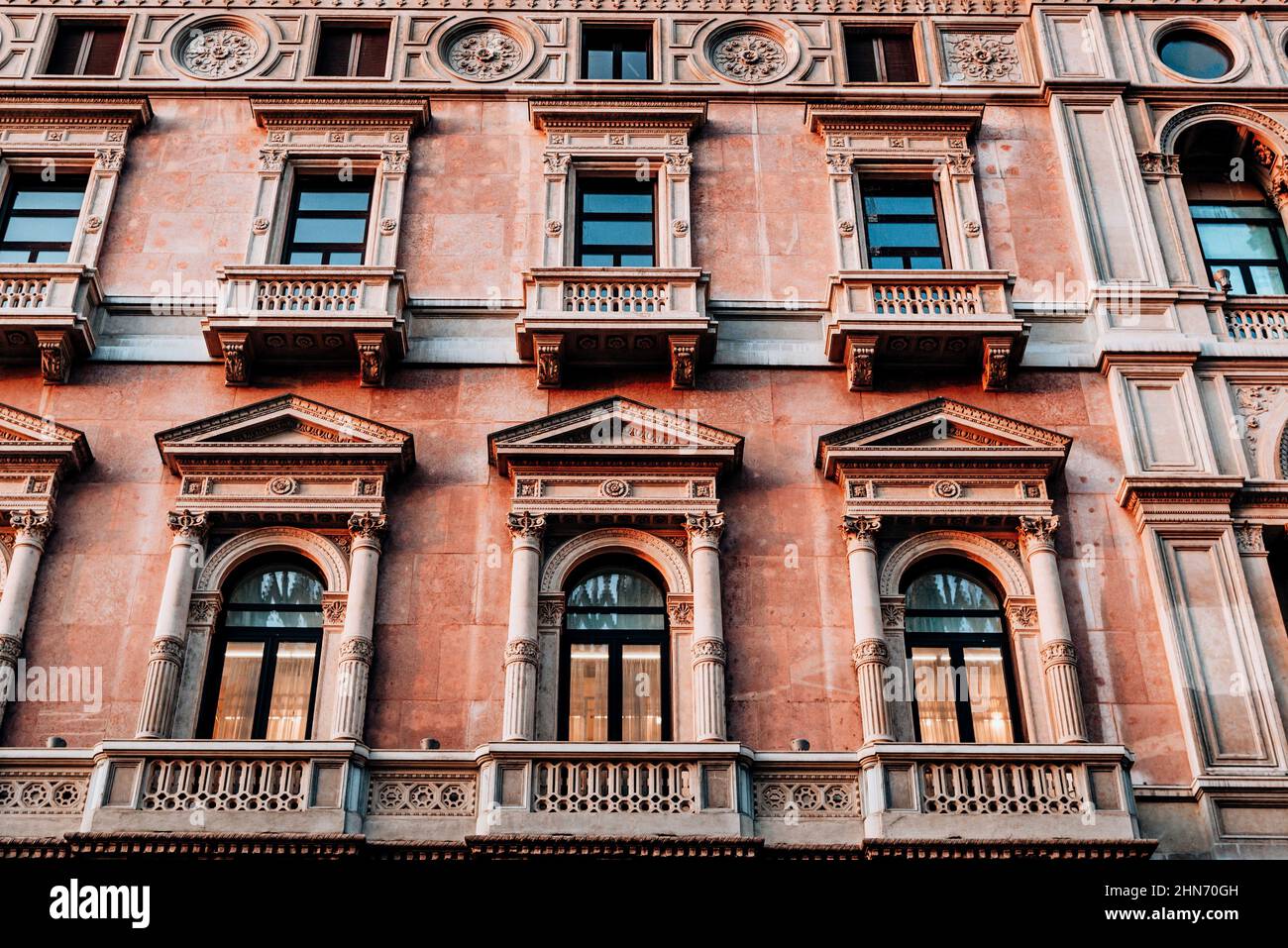 Beautiful view of historic buildings in Milan, Italy Stock Photo - Alamy