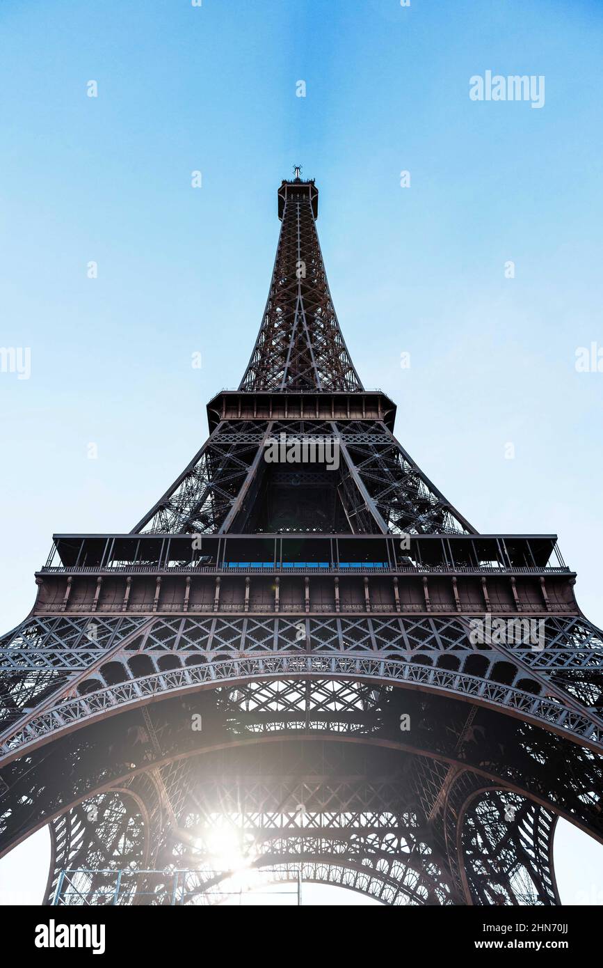 Vertical shot of the Eiffel Tower in Paris, France Stock Photo - Alamy
