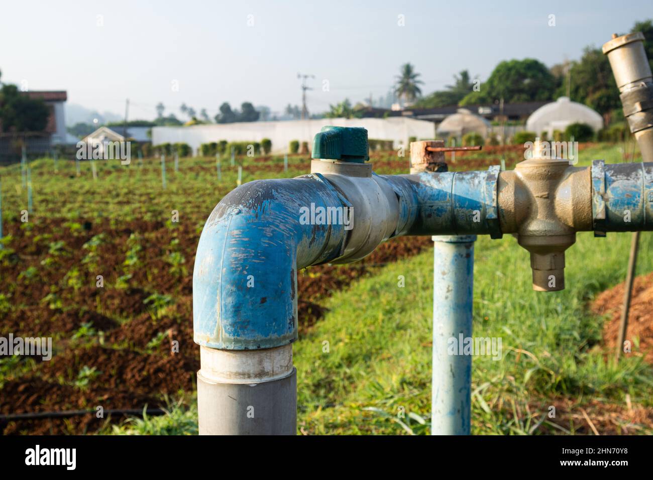 Some irrigation tools and equipment used in agriculture Stock Photo - Alamy