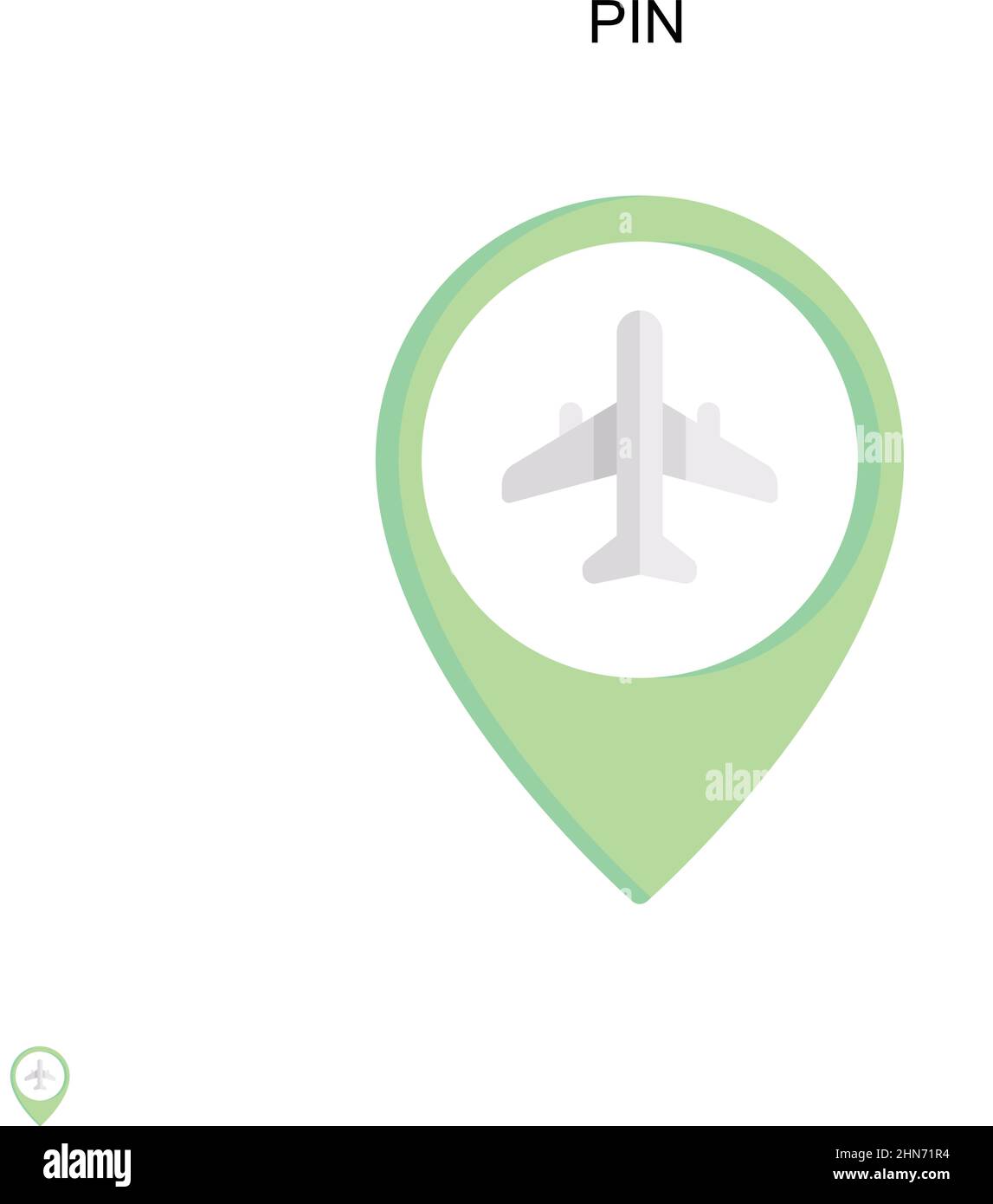 Pin Simple vector icon. Illustration symbol design template for web ...