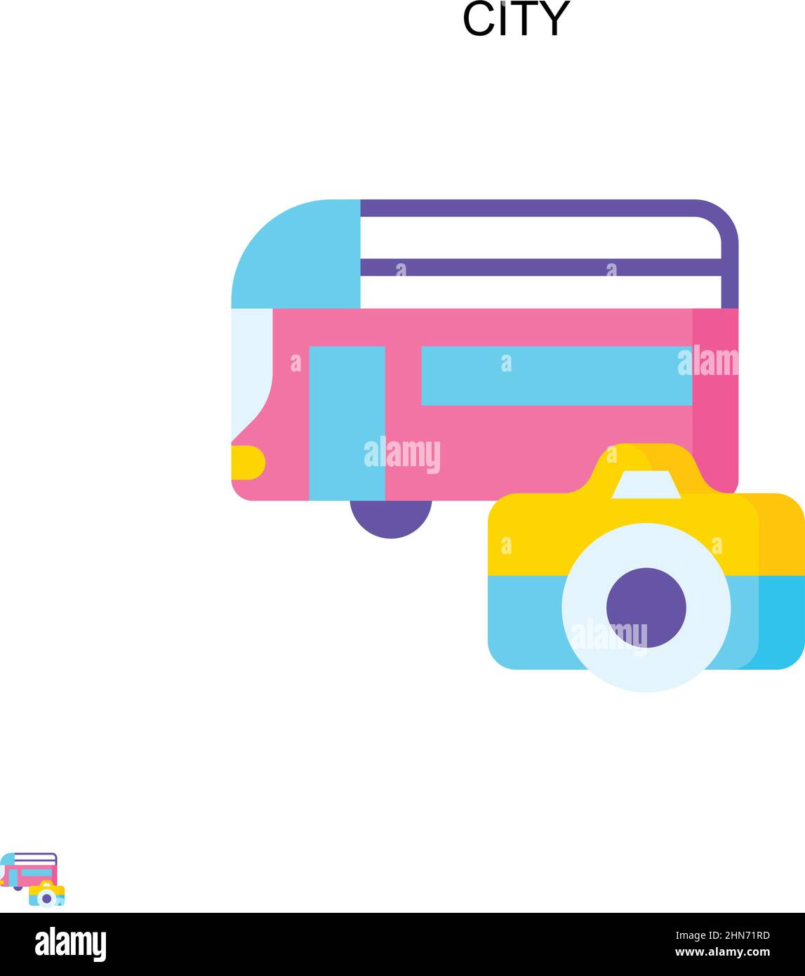 City Simple Vector Icon Illustration Symbol Design Template For Web Mobile Ui Element Stock