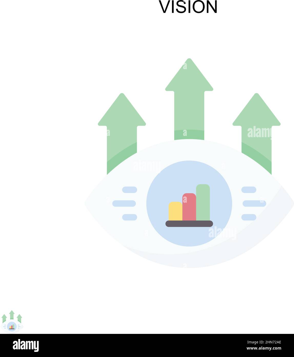 Vision Simple vector icon. Illustration symbol design template for web ...