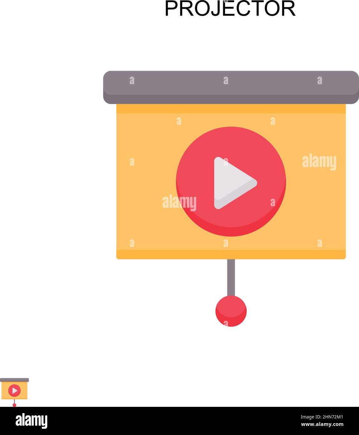 Projector Simple vector icon. Illustration symbol design template for ...