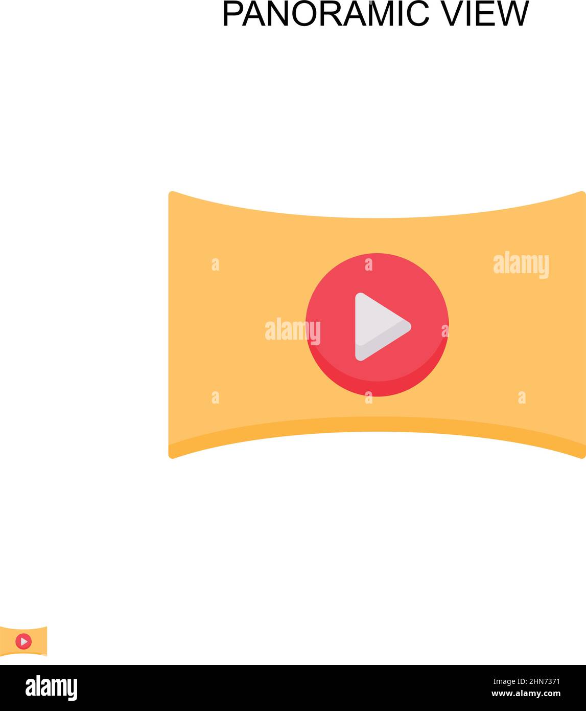 Panoramic view Simple vector icon. Illustration symbol design template ...