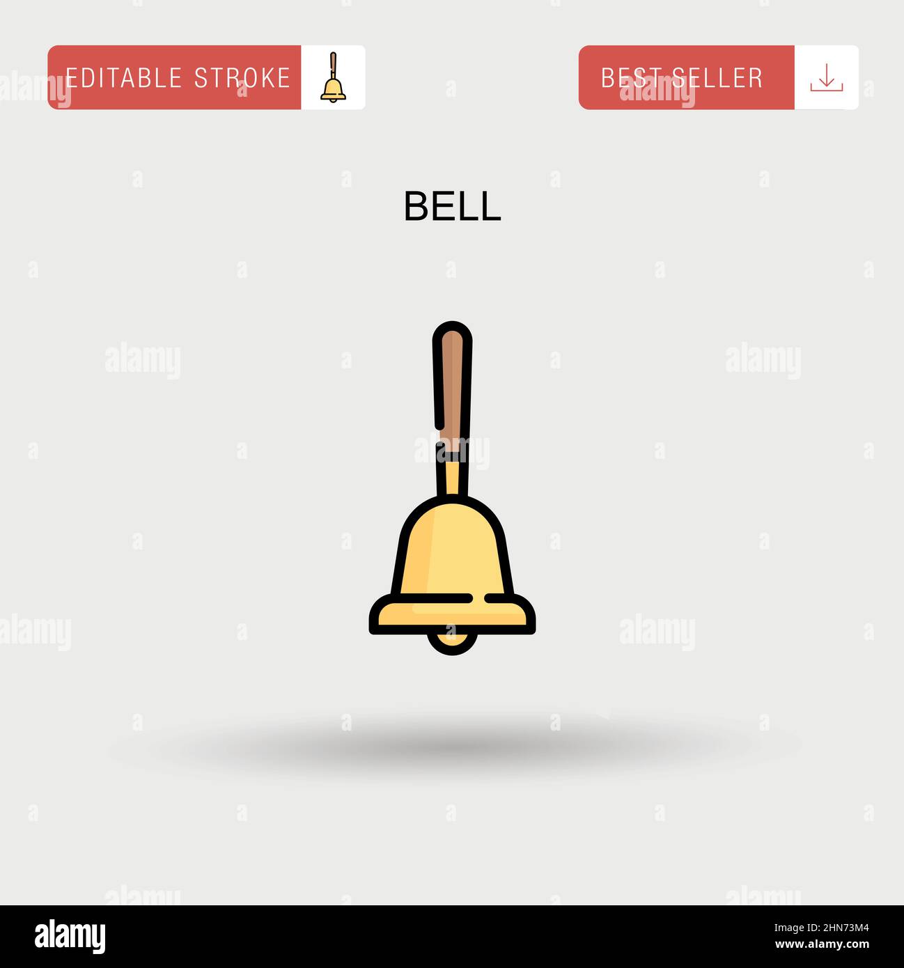 Minimal notification bell icon Stock Vector Images - Alamy