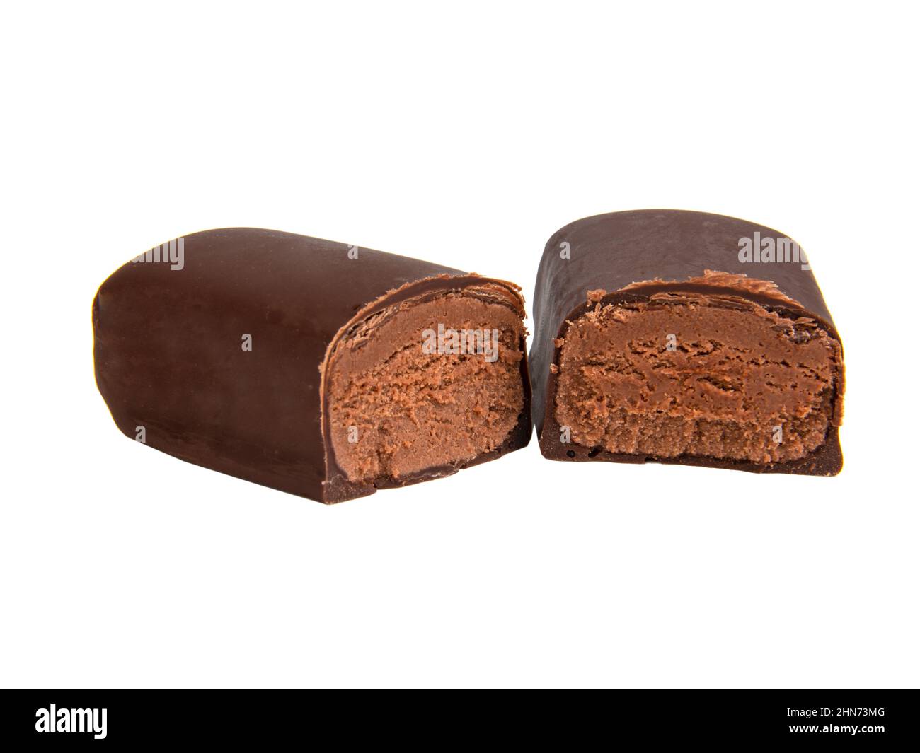 Chocolate glazed curd bar isolated on the white background Stock Photo ...