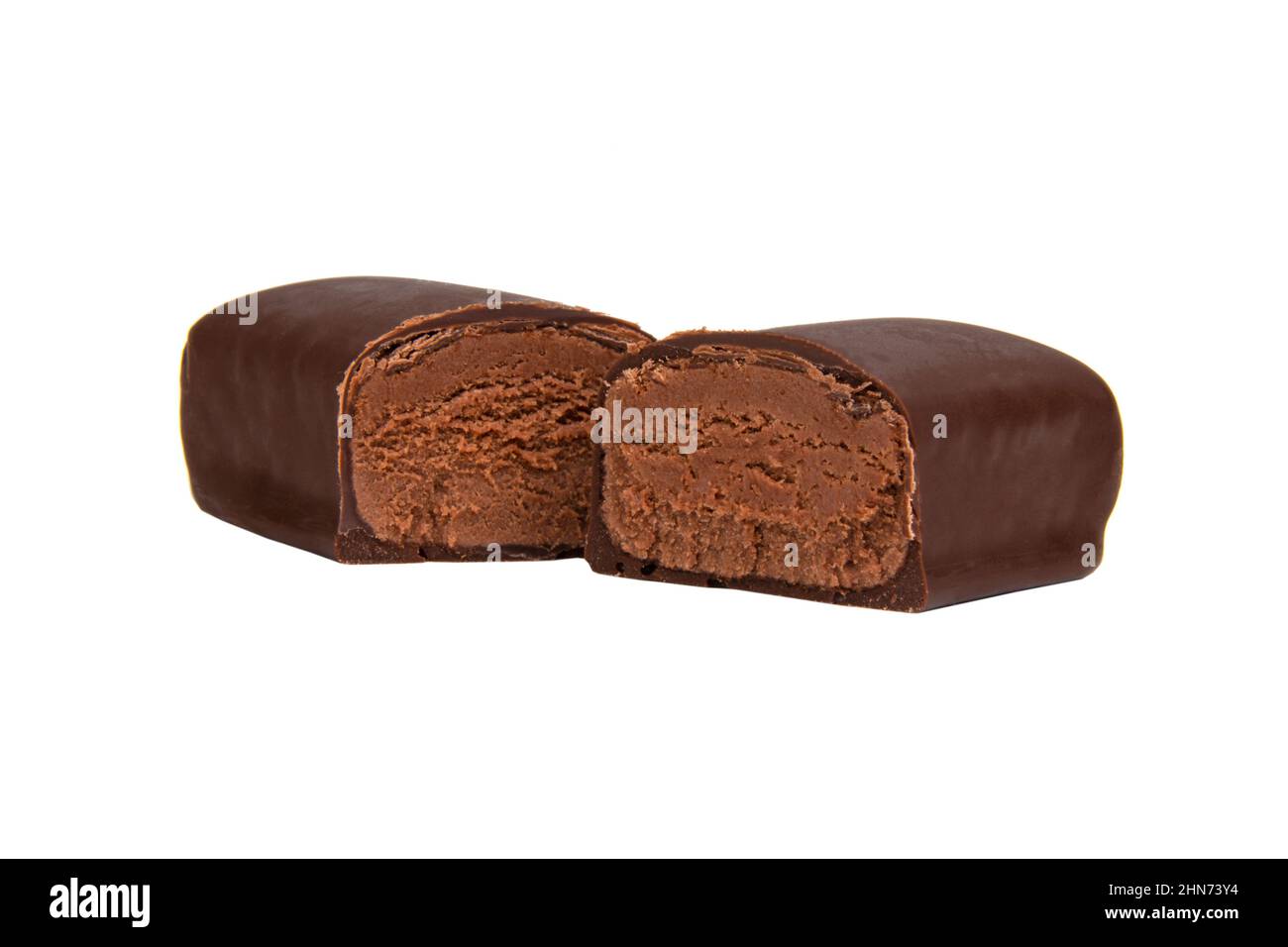 Chocolate glazed curd bar isolated on the white background Stock Photo ...