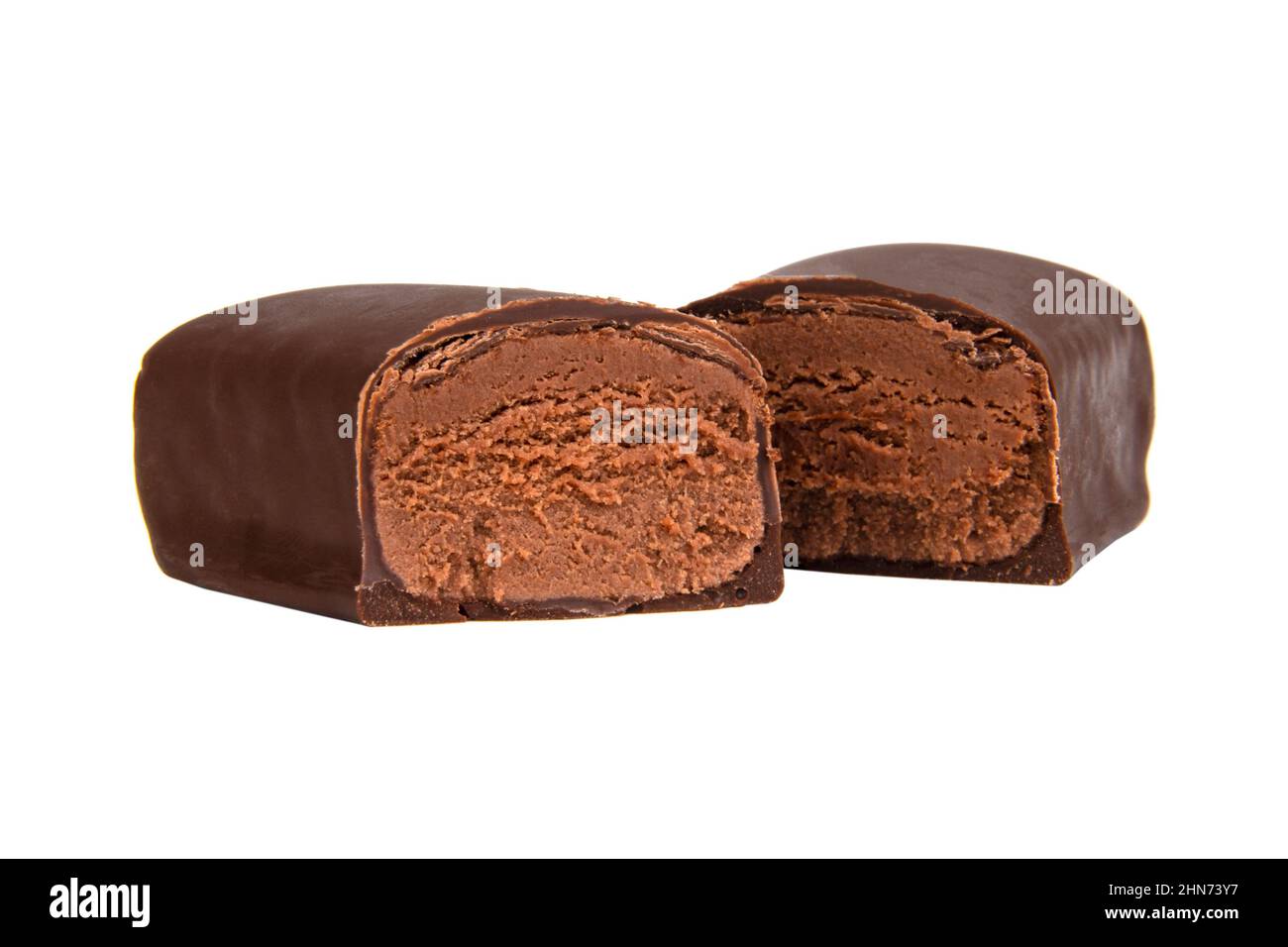 Chocolate glazed curd bar isolated on the white background Stock Photo ...