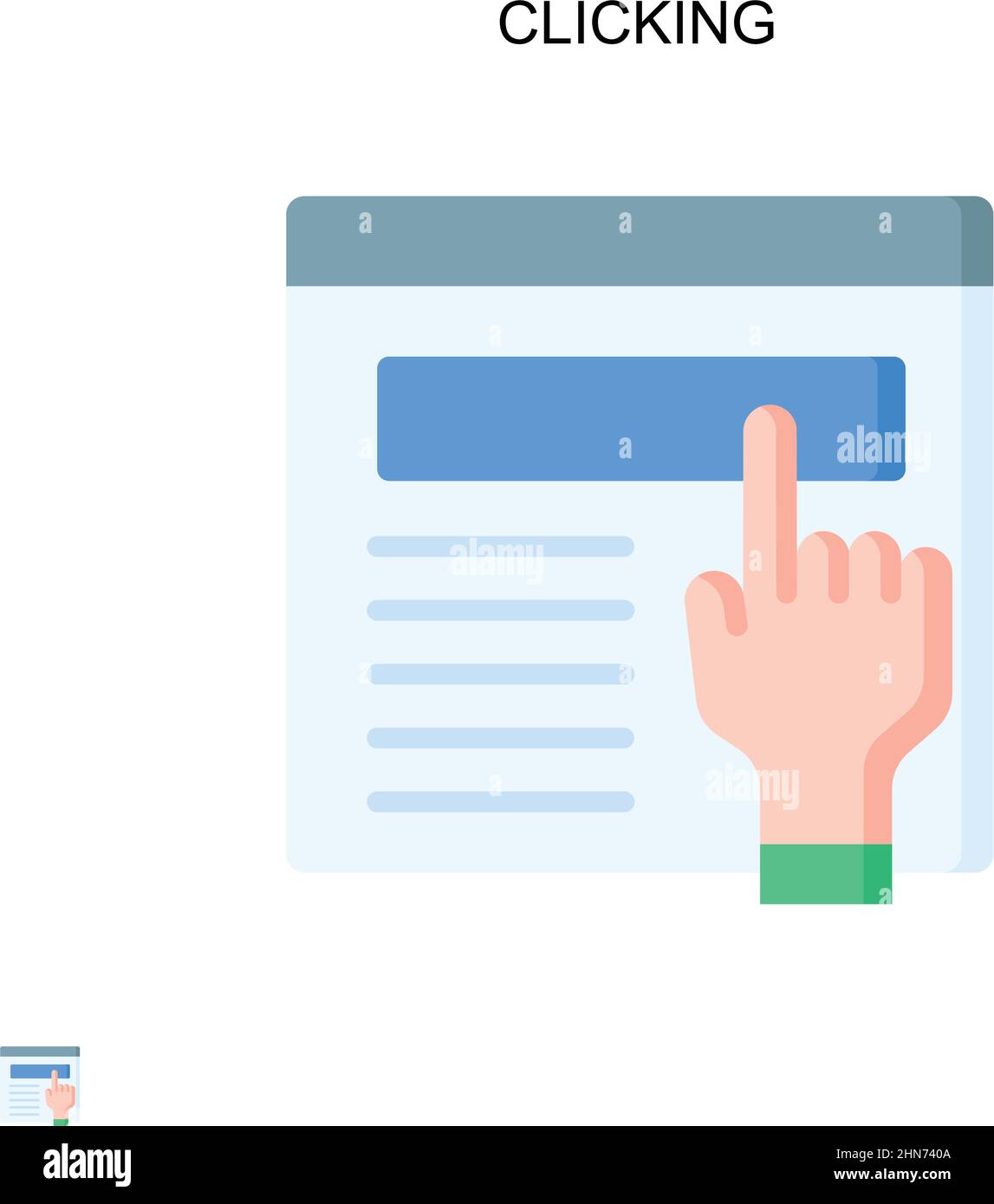 Clicking Simple vector icon. Illustration symbol design template for ...
