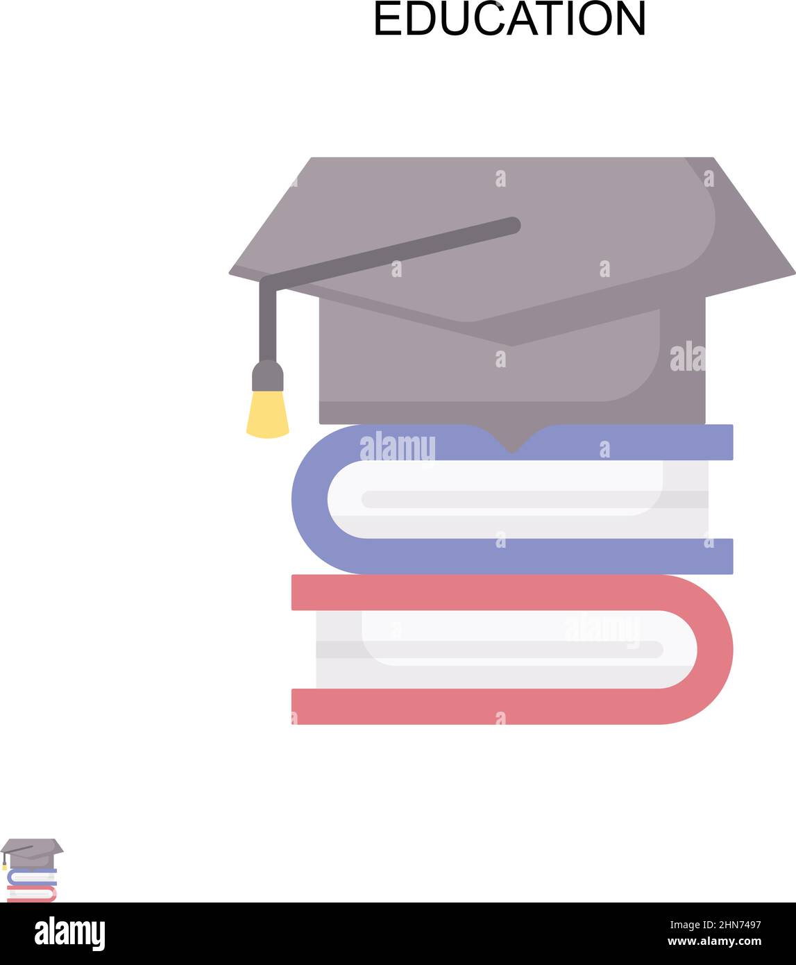Education Simple vector icon. Illustration symbol design template for ...