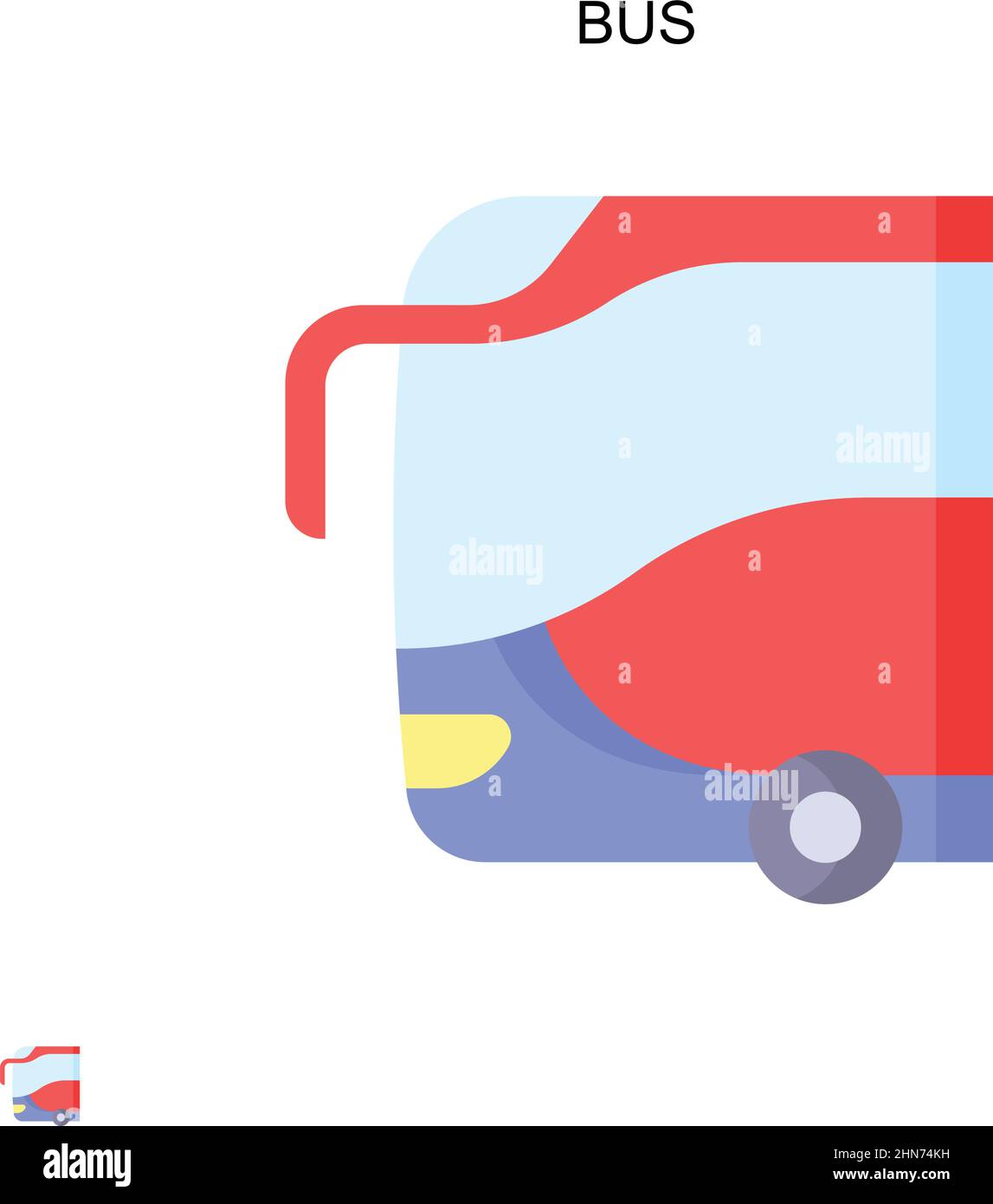 Bus Simple vector icon. Illustration symbol design template for web mobile UI element Stock ...