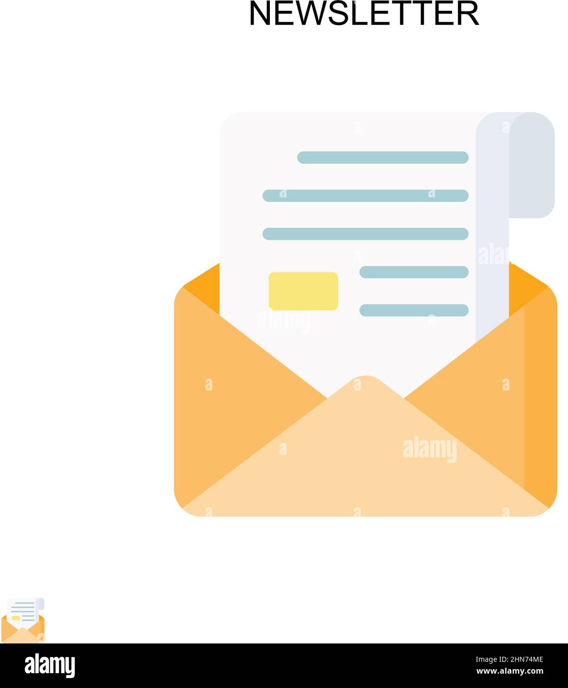 Newsletter Simple vector icon. Illustration symbol design template for ...