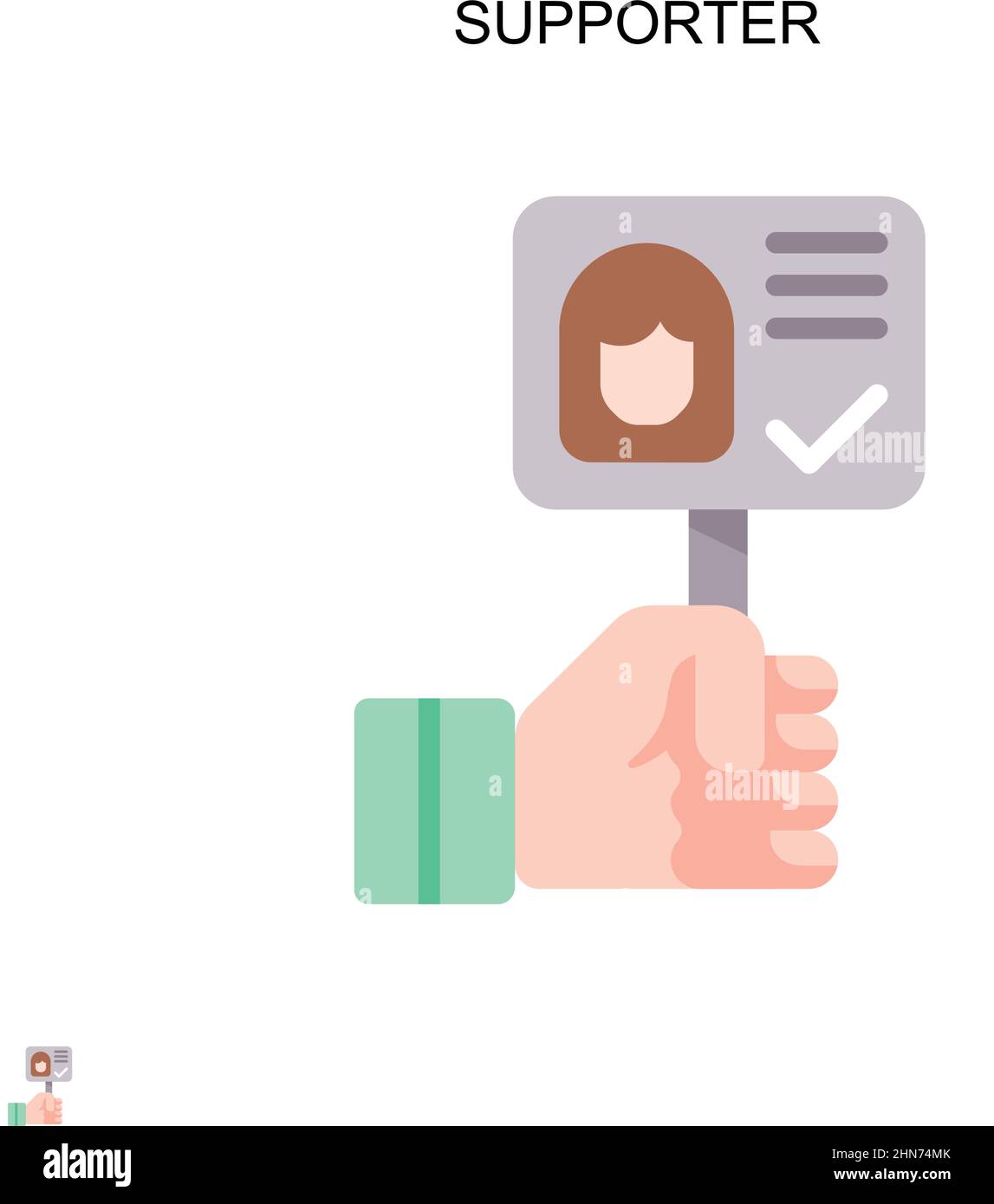 Supporter Simple vector icon. Illustration symbol design template for ...