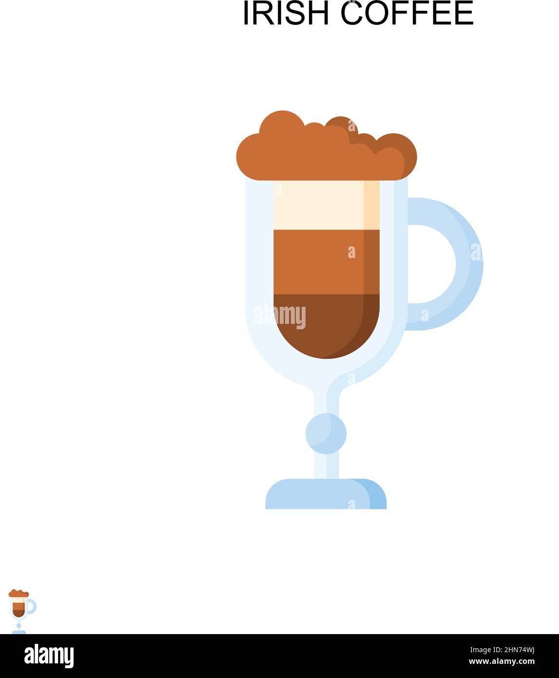 Irish coffee Simple vector icon. Illustration symbol design template ...