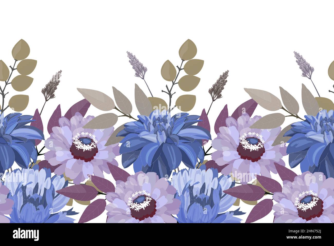 Horizontal Floral Design Patterns