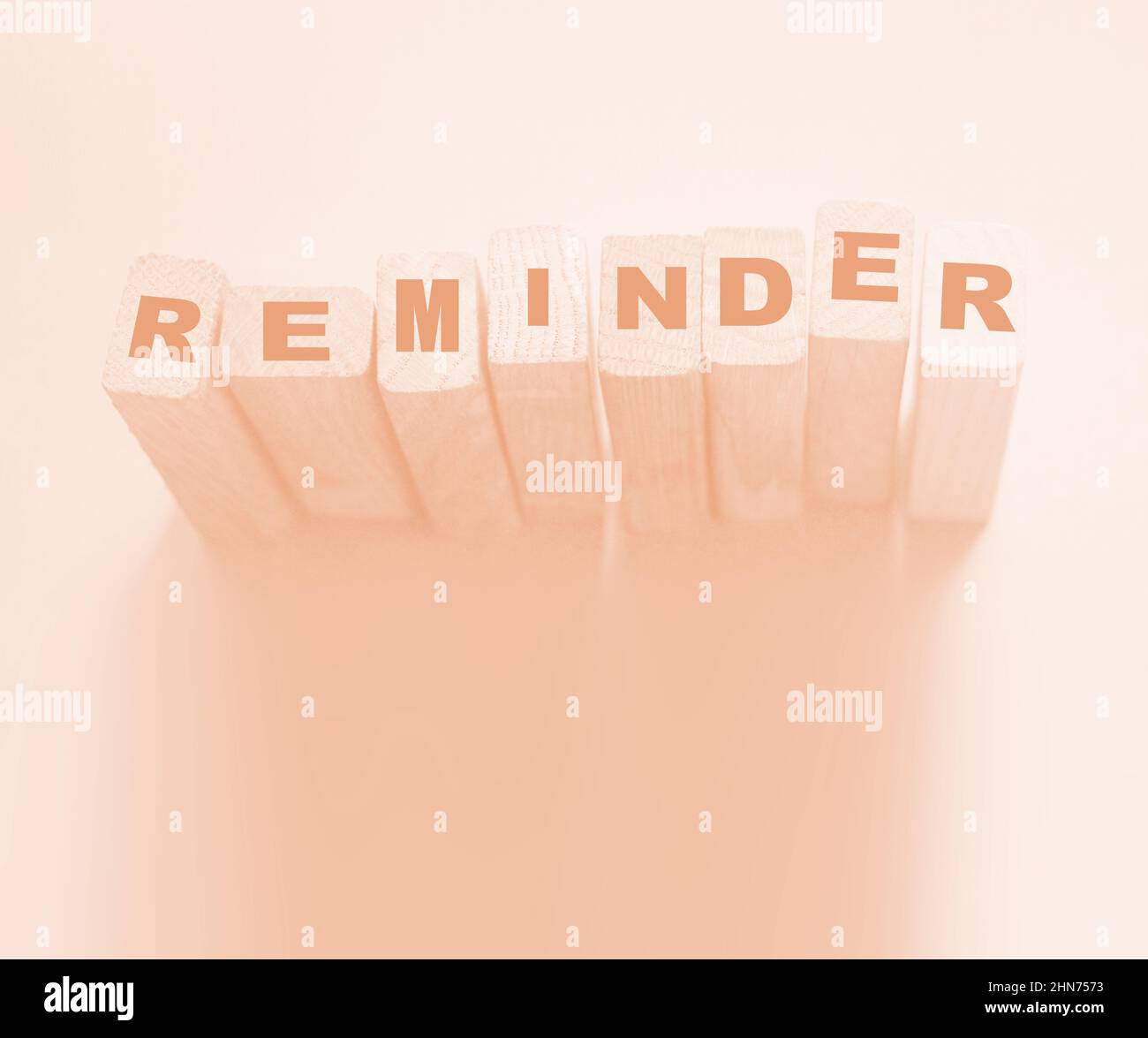 REMINDER word made with building blocks. Schedule concept Stock Photo ...