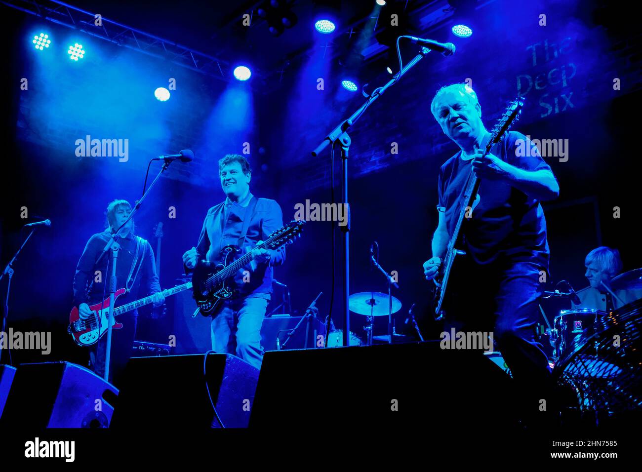 Southampton, UK. 11th Feb, 2022. L-R Mick Couch on bass guitar, Mark ...
