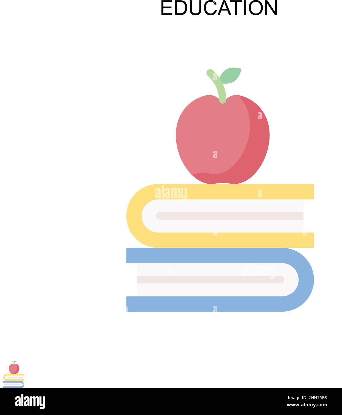 Education Simple vector icon. Illustration symbol design template for ...