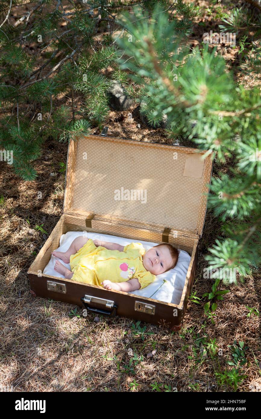 Newborn baby under tree hi-res stock photography and images - Alamy