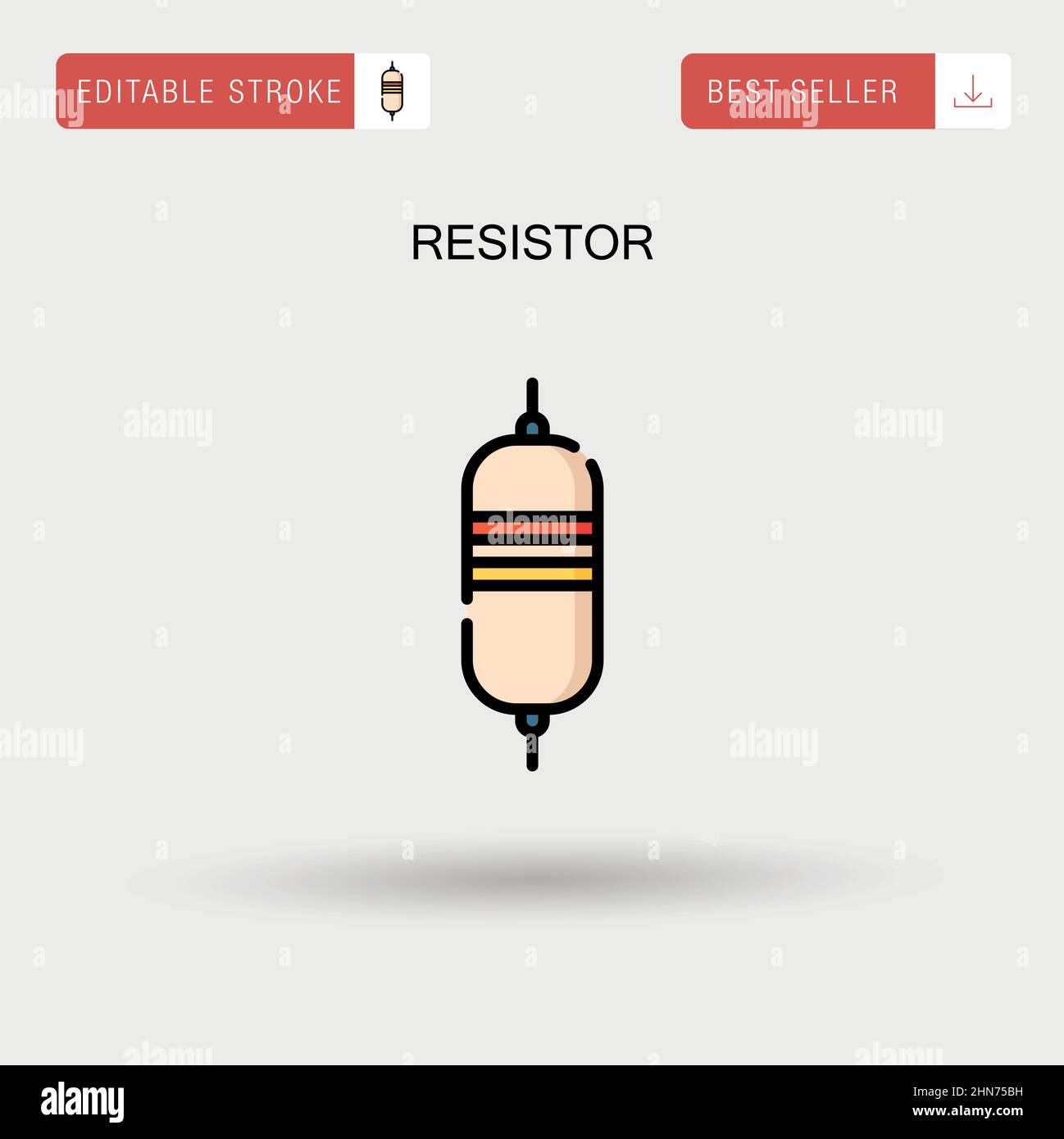 Resistor Simple vector icon Stock Vector Image & Art - Alamy