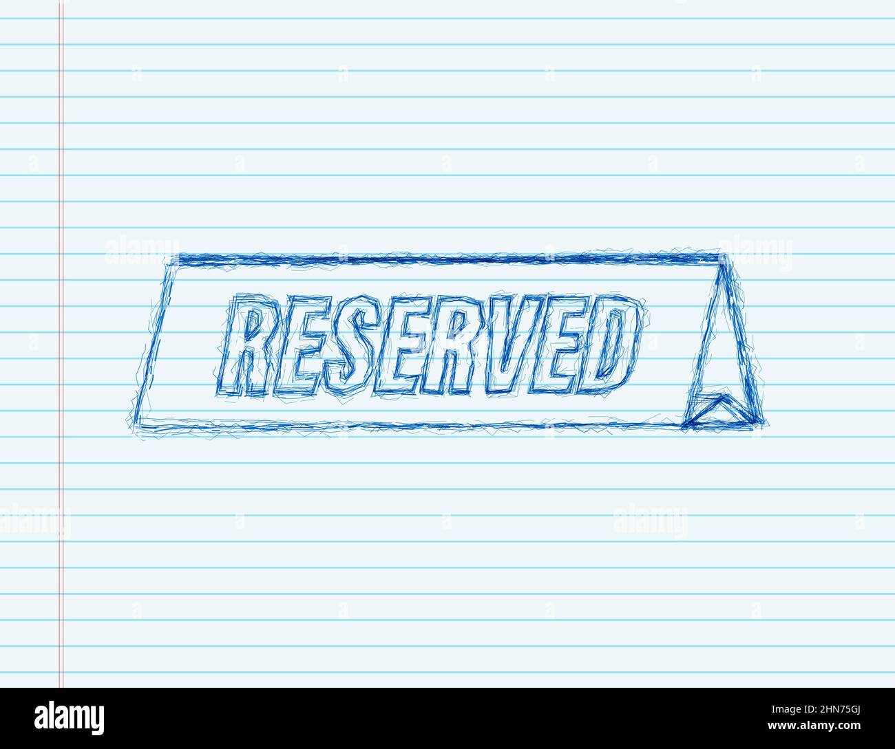 Reserved, great design for any purposes. Vector sketch illustration ...