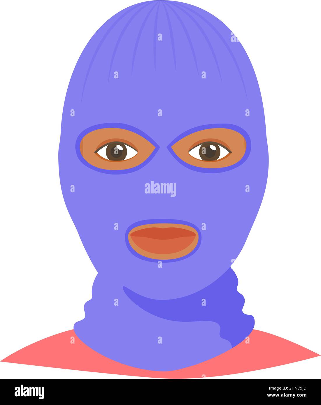 Black man wearing balaclava helmet. Trendy worm headgear for cold ...