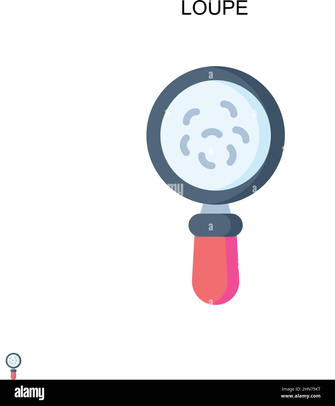 Loupe Simple vector icon. Illustration symbol design template for web ...