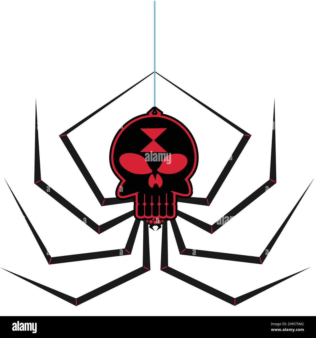 Skull Spider Vector Illustration Stock Vector Image & Art - Alamy