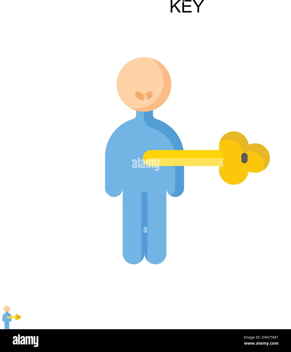 Key Simple vector icon. Illustration symbol design template for web ...