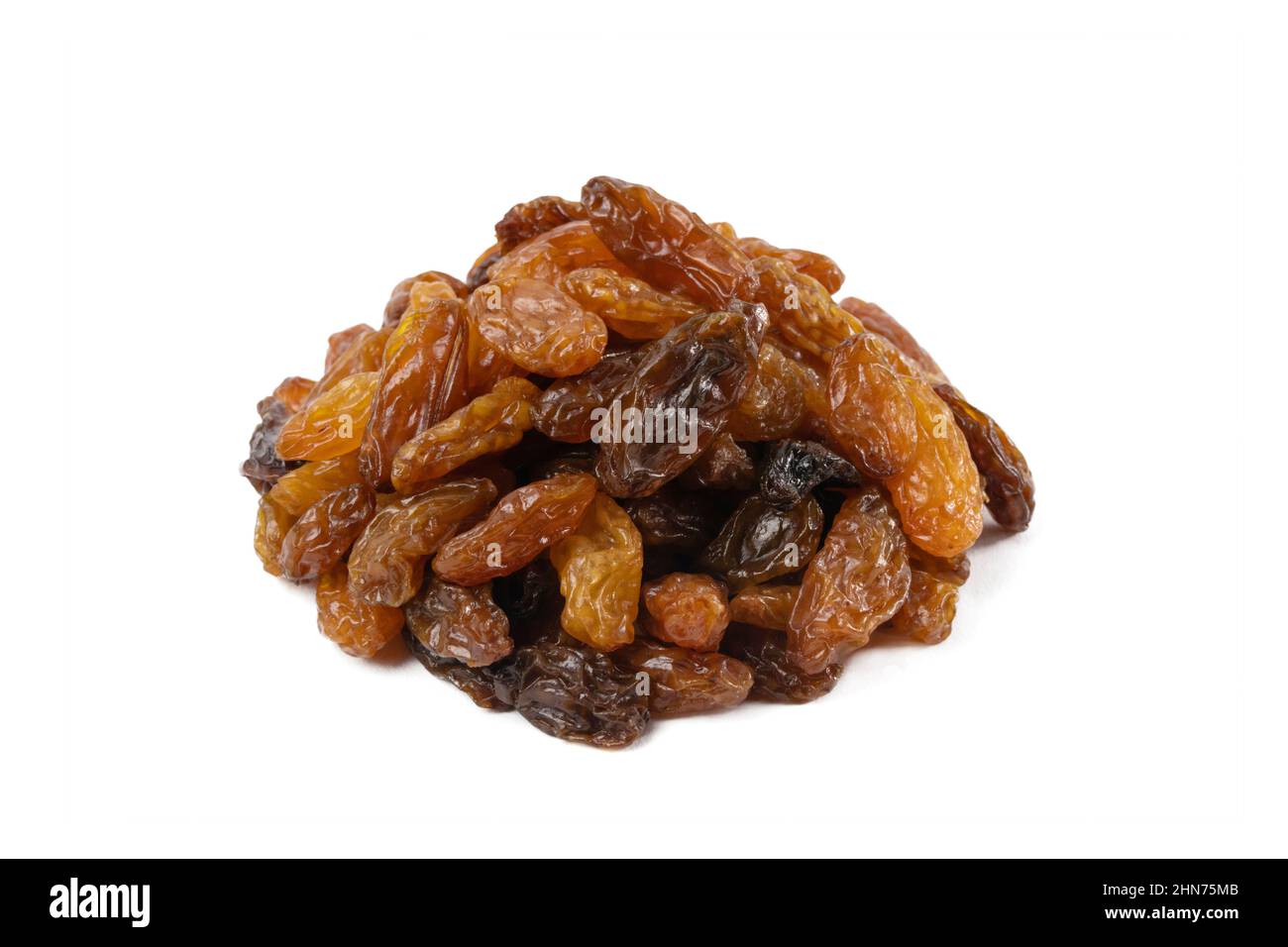 royal raisins heap isolated on white background.Spice and food ...