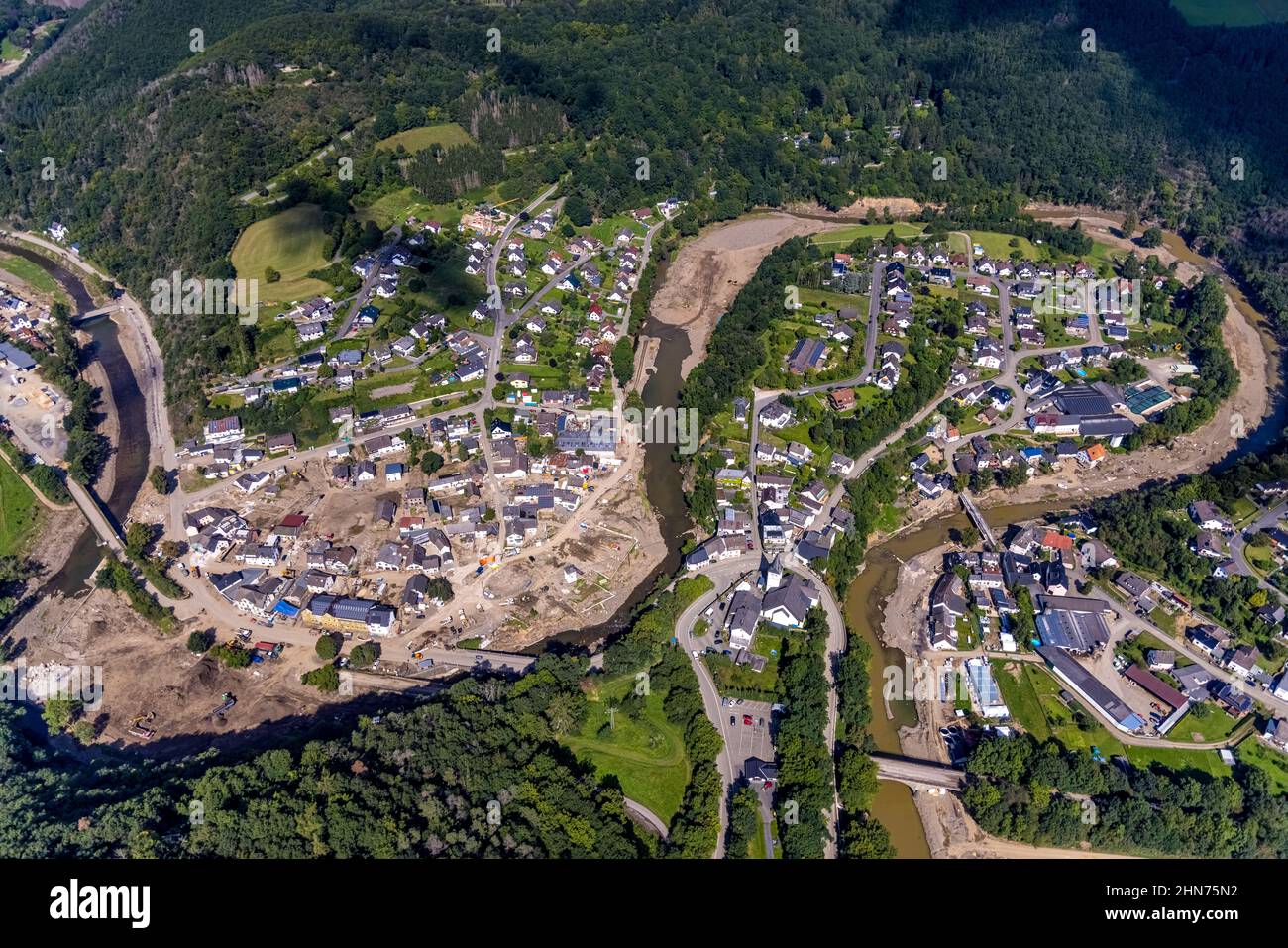 Flooded area with river ahr in schuld hi-res stock photography and ...