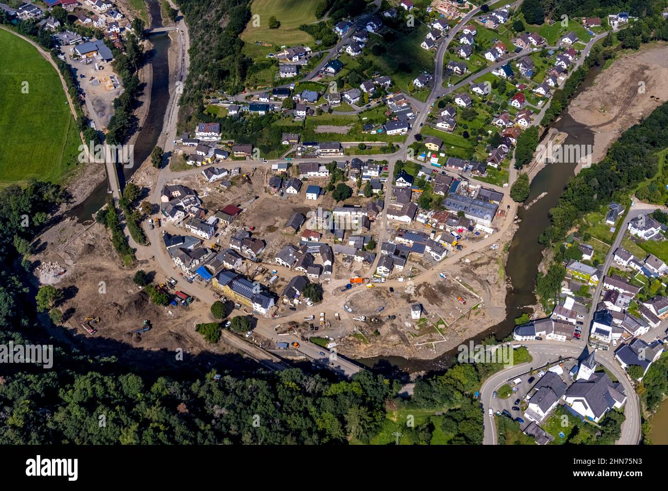 Flooded area with river ahr in schuld hi-res stock photography and images - Alamy