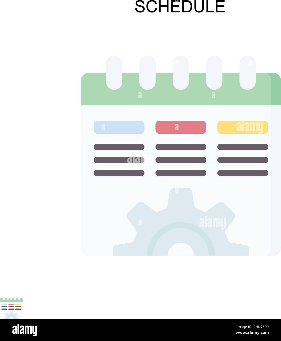 Schedule Simple vector icon. Illustration symbol design template for ...