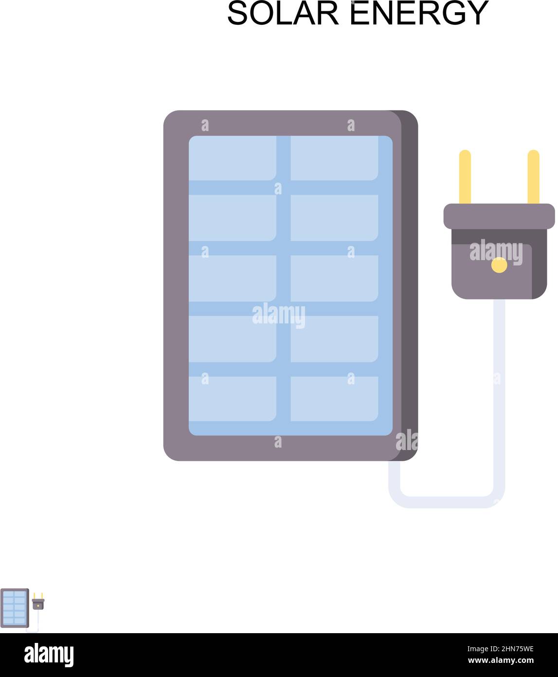 Solar energy Simple vector icon. Illustration symbol design template ...