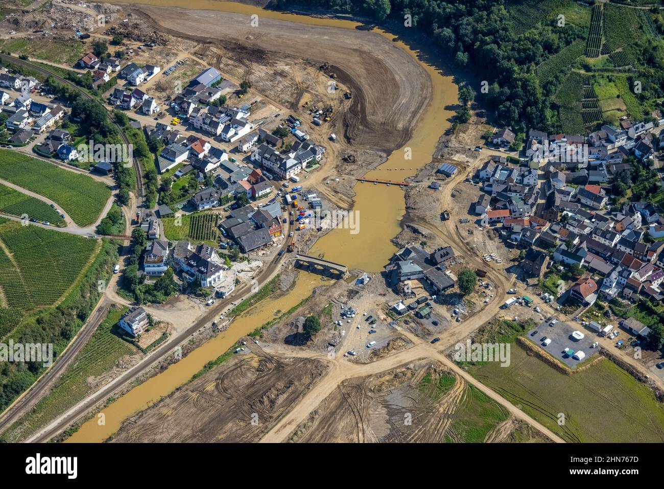 Uberschwemmungsgebiet am fluss ahr im ortsteil rech hi-res stock photography and images - Alamy