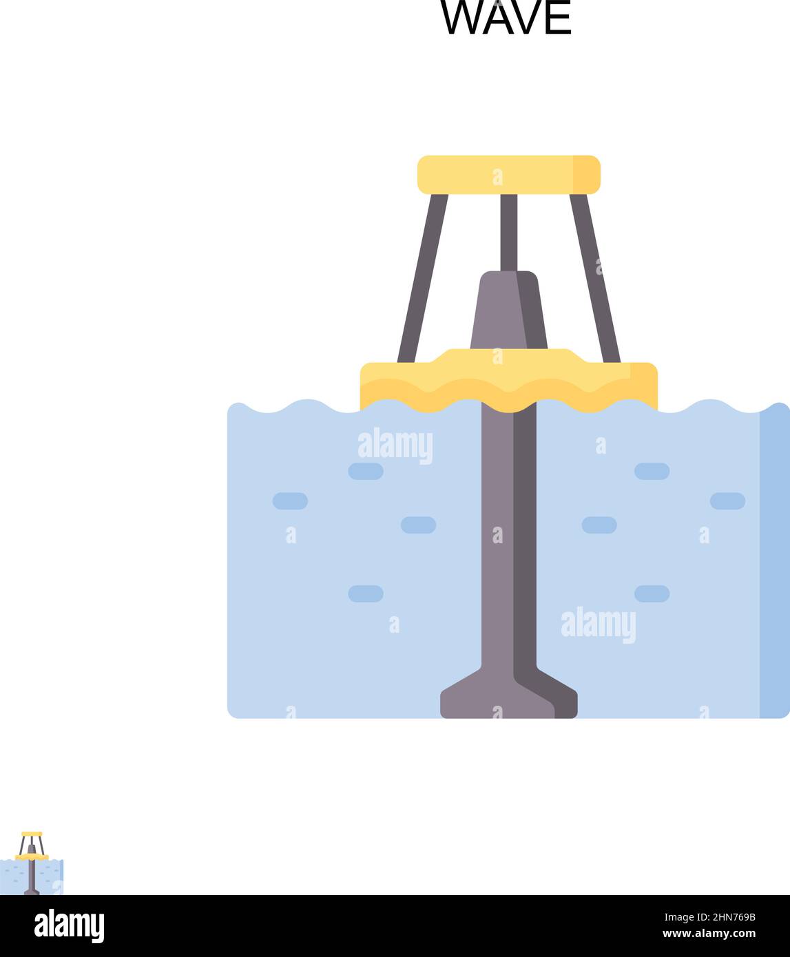 Wave Simple vector icon. Illustration symbol design template for web ...