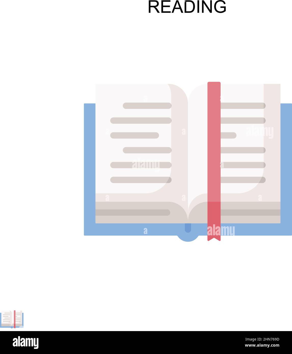 Reading Simple vector icon. Illustration symbol design template for web ...